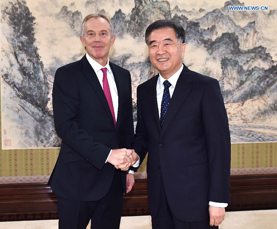 Chinese vice premier meets former British PM - People's Daily Online