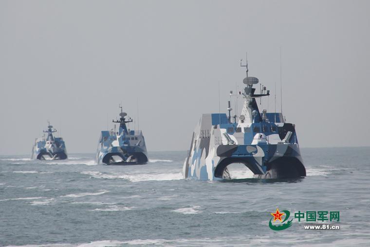 PLA missile boats hold drill - People's Daily Online