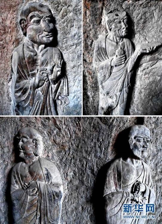 Arhat statues of Tang Dynasty in Longmen Grottoes meet public for the ...
