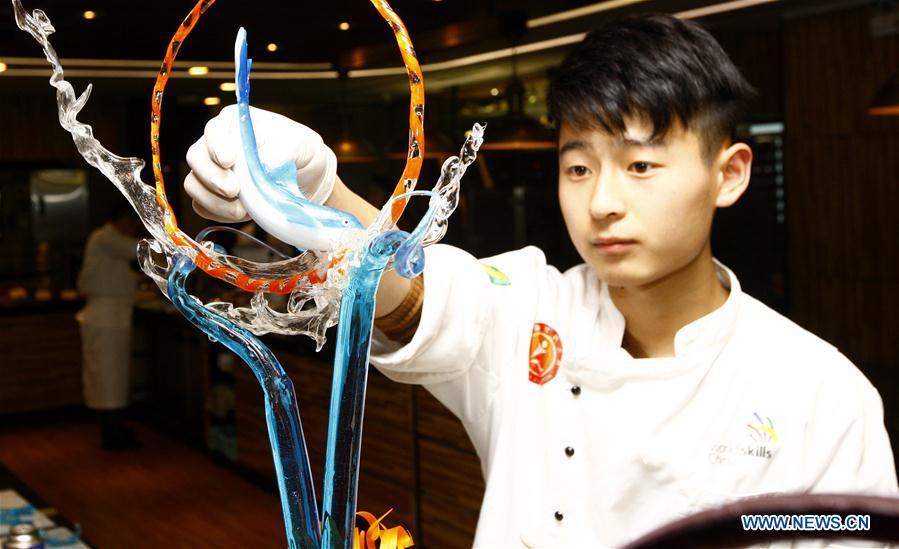 Sugar sculptures made during skill demonstration for food in Shanghai ...