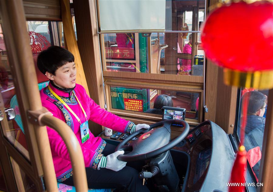 6 "dangdang" buses start operation in N China's Hohhot (3) - People's ...