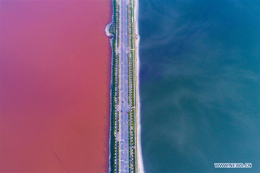 Colorful salt lakes seen in Yuncheng city, China's Shanxi (3) - People ...