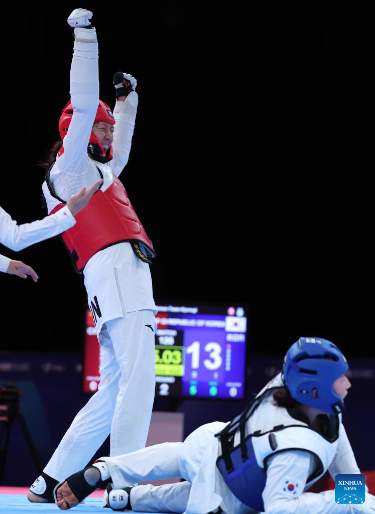 Team China finishes first in women's team final of taekwondo at Rhine-Ruhr 2025 FISU Universiade ...