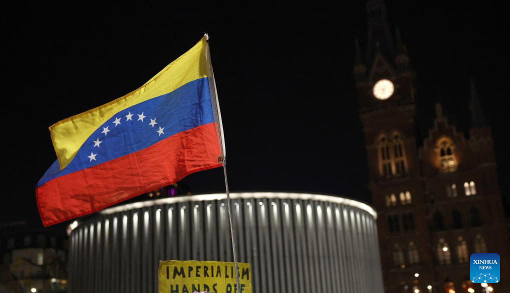People protest against U.S. attack on Venezuela in London - People's ...